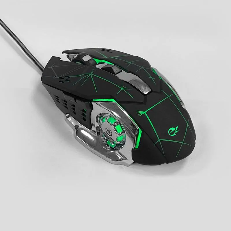 Big Metal 6D Buttons USB Wired Optical Breathing Backlight Gaming Mouse ...
